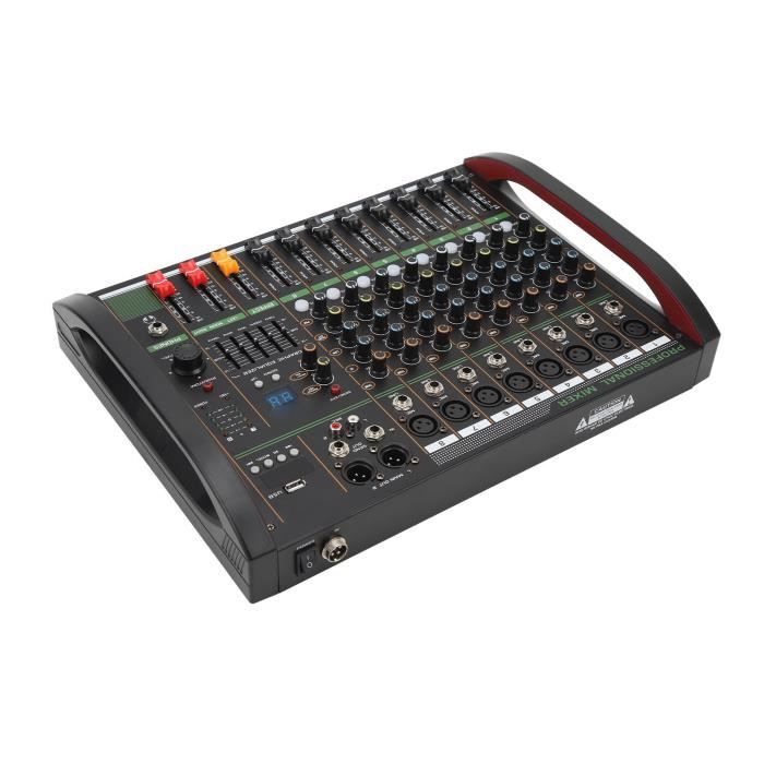 VGEBY Console de Mixage Sonore Numérique 8 Canaux USB Bluetooth pour ...
