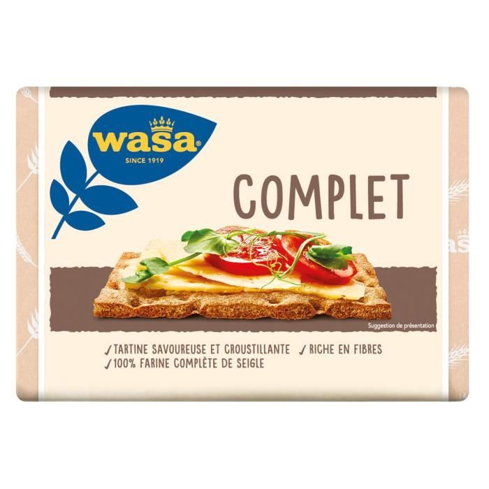 LOT DE 6 - WASA - Biscottes croustillantes Complet - paquet de 260 g ...