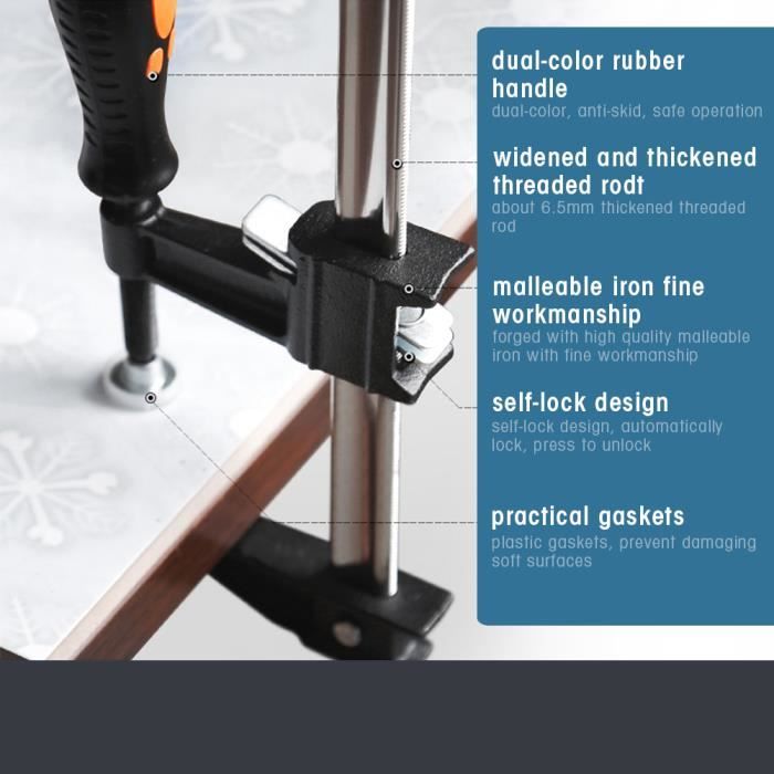 YOSOO Pince F Outil de serrage réglable pour menuiserie, F, bricolage ...