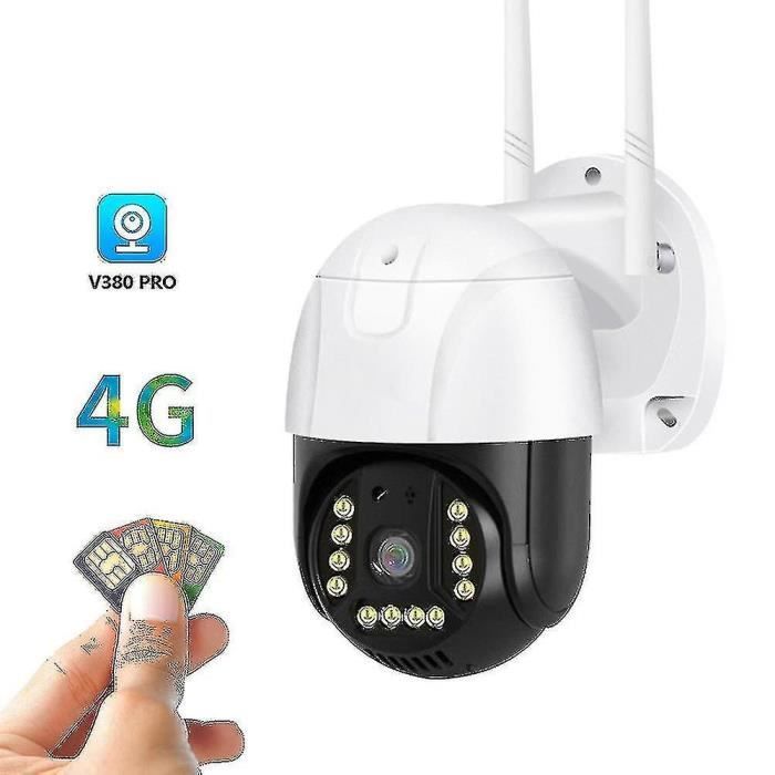 Caméra de surveillance extérieure 4g Gsm Sim V380 Pro 1080p Cloud 4x ...
