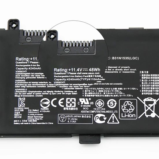 Visiodirect® Batterie compatible avec ASUS UX310UA-FB035T 11.55V 11.4V ...