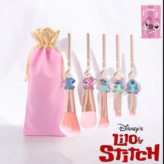 Lilo et Stitch Lot de 5 pinceaux de maquillage avecTrousse + Sac ...