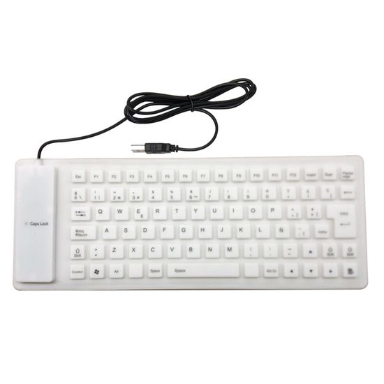 Mini clavier Portable 85 touches, Flexible, étanche, en Silicone souple ...
