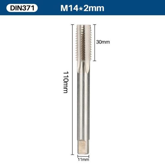 FILIERE - BUSE DE FILAGE - TARAUD,M14x2mm--Robinet à filetage métrique M3 M4 M5 M6 M8 M10 M12 ...