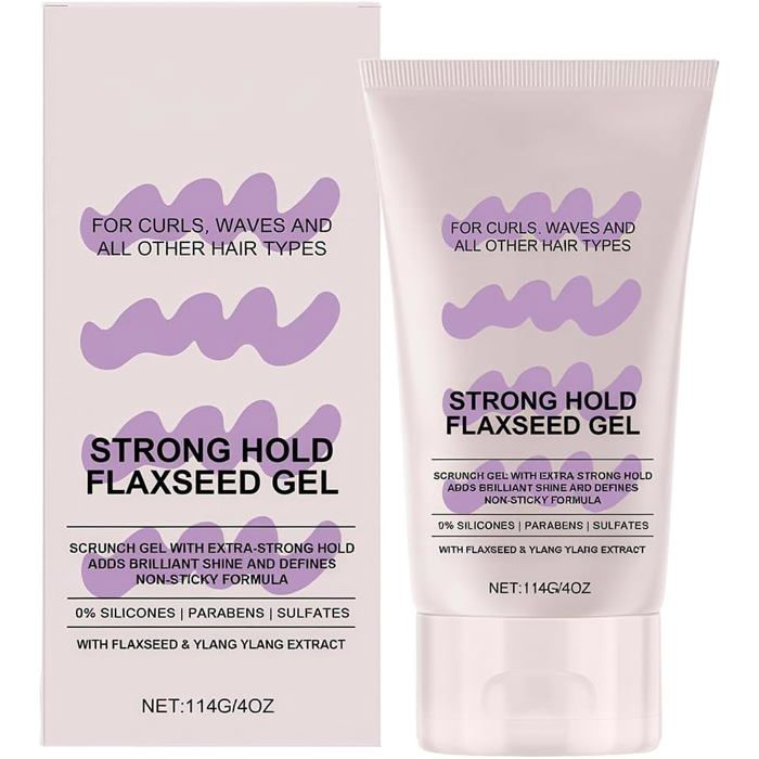 Gel Cheveux Bouclés,Strong Hold Flaxseed Gel Scrunch Extra Fort Pour ...
