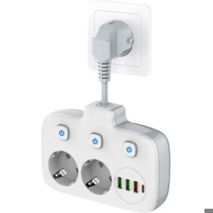 Power strip with single switch, power strip with 3 switches, double ...