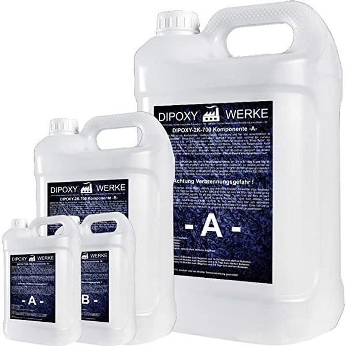 Colle Résine époxy transparente Glaçage Epoxyde 3Kg 2K - DIPOXY-2K-700 ...