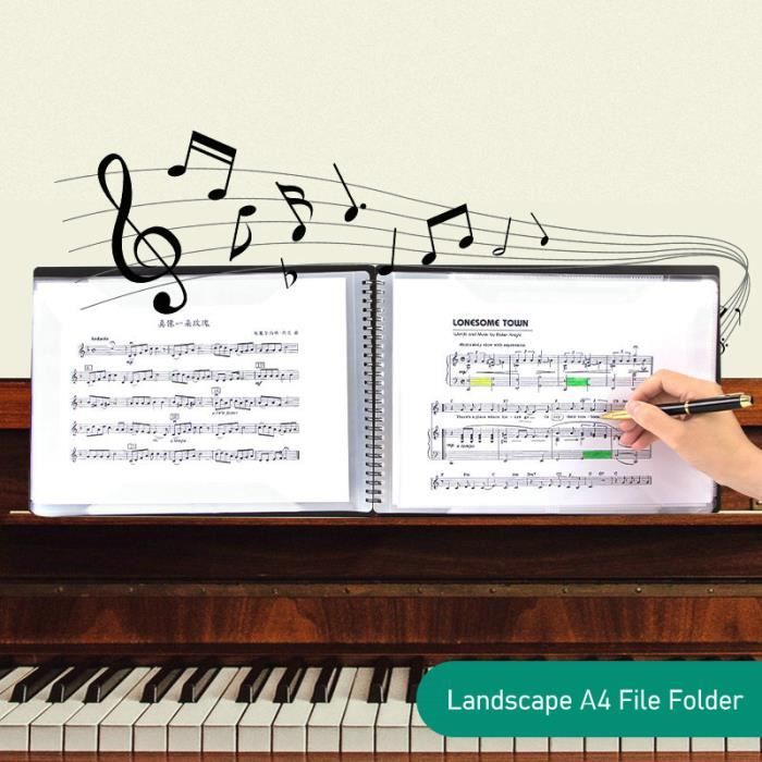 Dossier de musique de paysage A4, Feuille de musique, Organisateur de ...