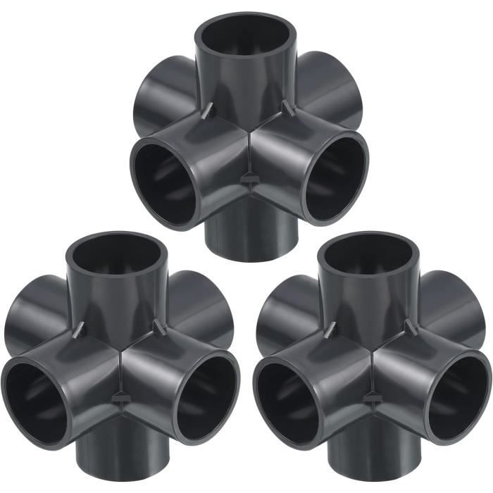 Lot De 3 Raccords Coudés En Pvc De 2,5 Cm,Raccords De Tuyau En Pvc À 6 ...