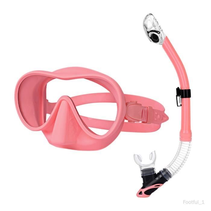 Lunettes de natation de plongée, masque de plongée à vue large, Tube ...