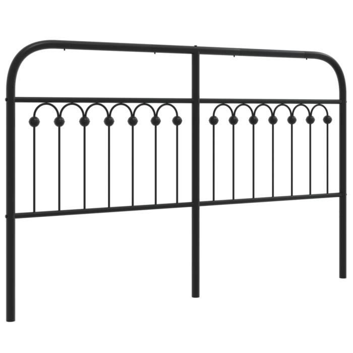 Tête de lit métal noir 160 cm100 - MARQUE - Modèle - Couleur(s) - Matière de la structure ...