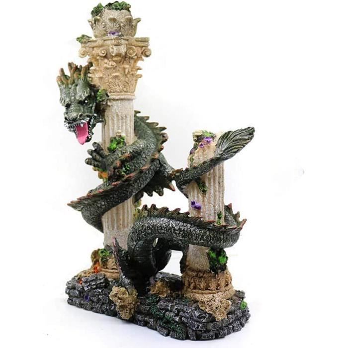 Jkghk Bateau De Pêche Aquarium Ornement En Plastique Dragon Chinois ...