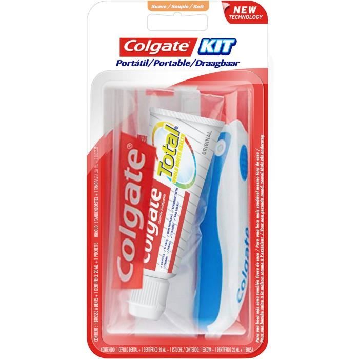 COLGATE Kit de voyage Total Brosse à dents & Dentifrice - 20 ml ...