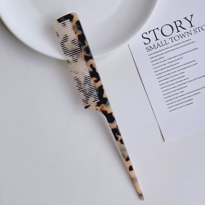 Léopard clair-Peigne en plaque d'acétate coréen pour femmes, cheveux ...