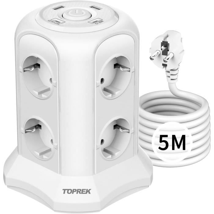 Multiprise Avec Interrupteur, 8 Prises Multiprise Electrique Avec 2 Usb ...