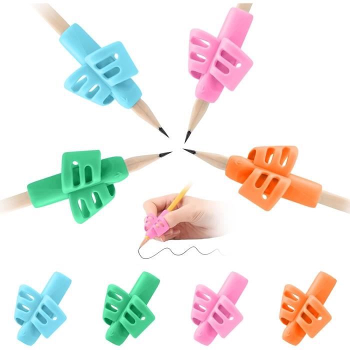 Lot De 8 Grippies Aide Écriture, Guide Doigts Ergonomiques Écriture ...