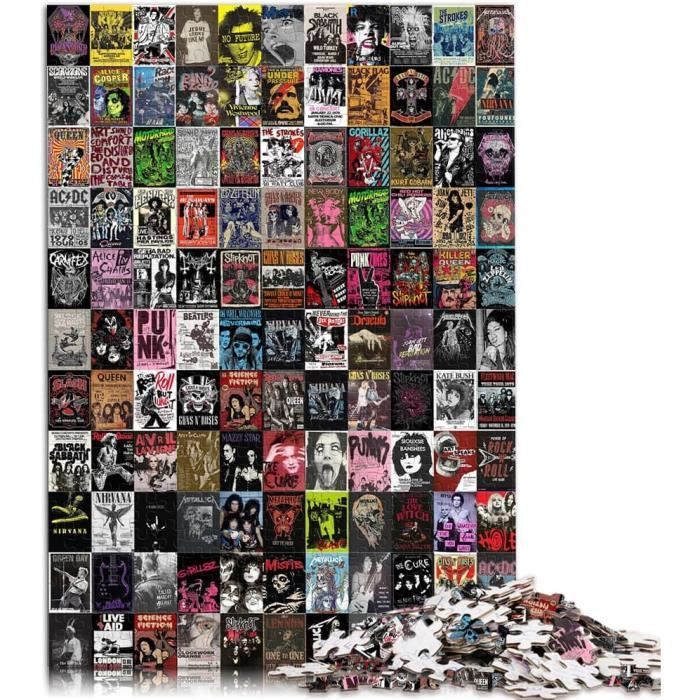 Vintage Collage Puzzles De 1000 Pièces Pour Adultes Puzzle En Bois ...