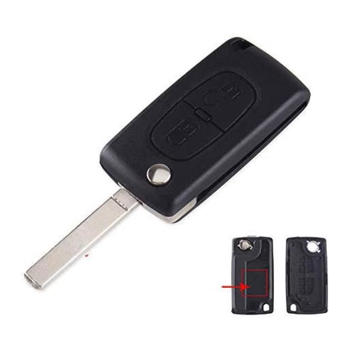 Coque de clé de voiture pliable 207 307 308 407 607 807 pour C2 C3 C4 ...