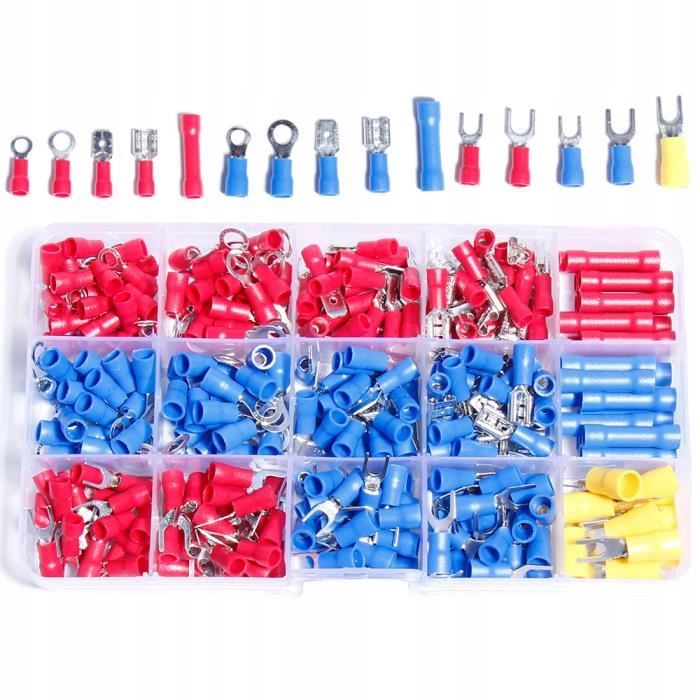 270pcs Boîtes à Bornes Sertir Isolées, Cosse Electrique, Câble de ...
