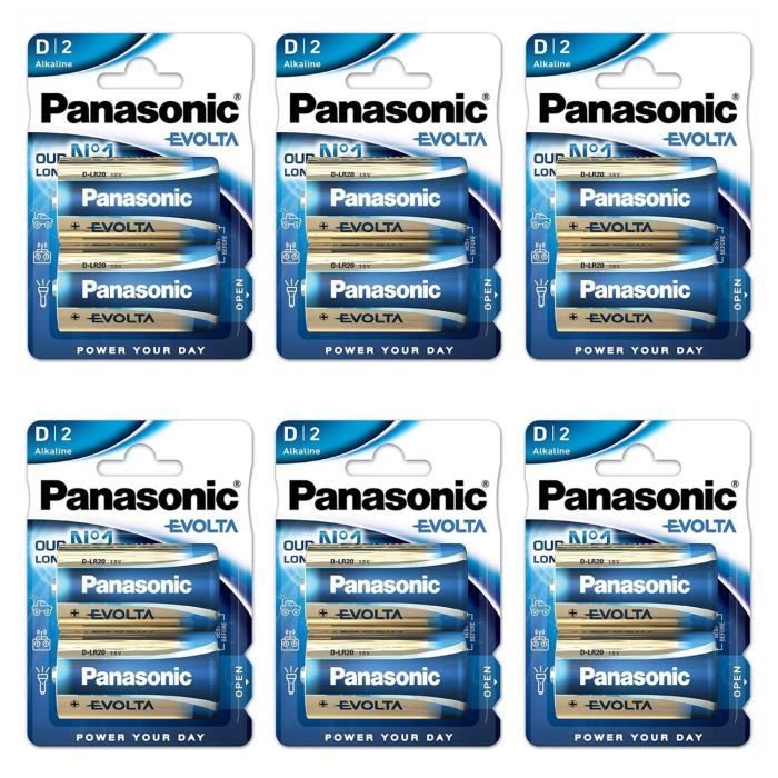 Lot de 6 Blisters de 2 Piles Evolta Mono / D / LR20 - Cdiscount Jeux ...
