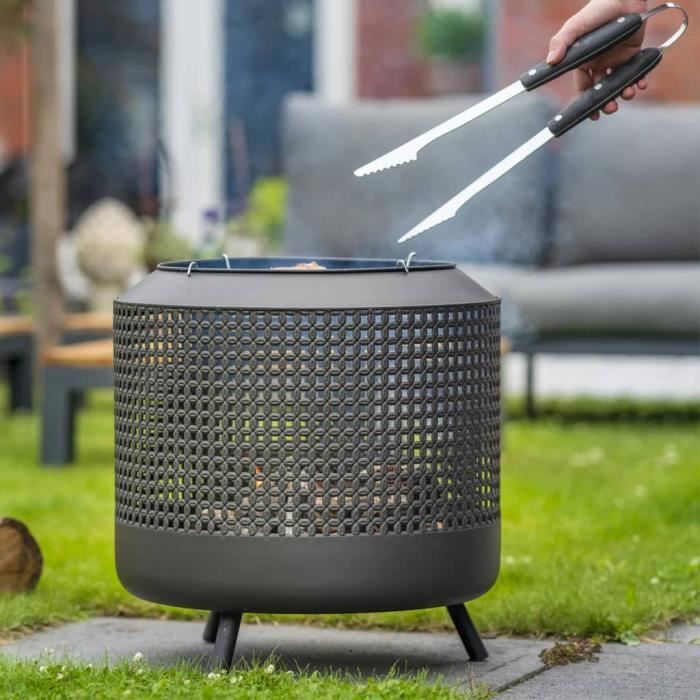 RedFire Foyer avec grille de barbecue Midland Noir 441230 - Cdiscount ...