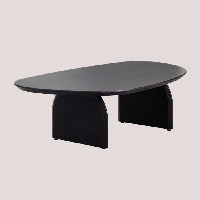 SKLUM Table basse en bois d'acacia Bedum Noir uni Noir uni - Cdiscount ...