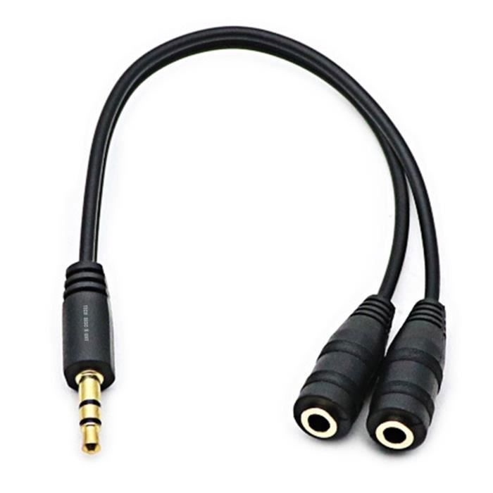 Adaptateur Coupleur Sortie Double Jack - TD® - 3.5mm - 2 Sorties ...