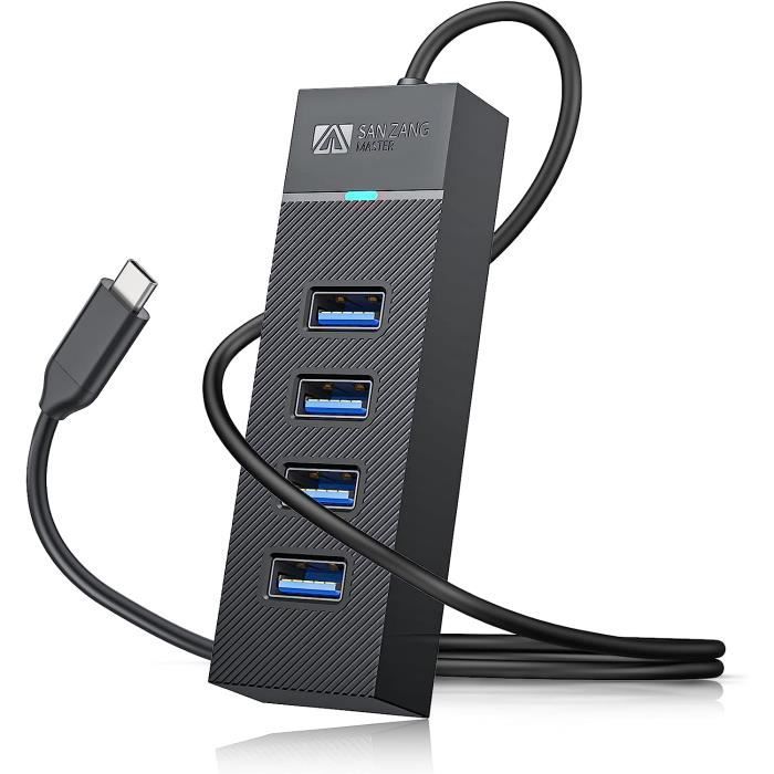 Hub Usb C Adaptateur Usb C Hub 3.0 À 4 Ports Multiprise Usb 5 Gbit-S ...