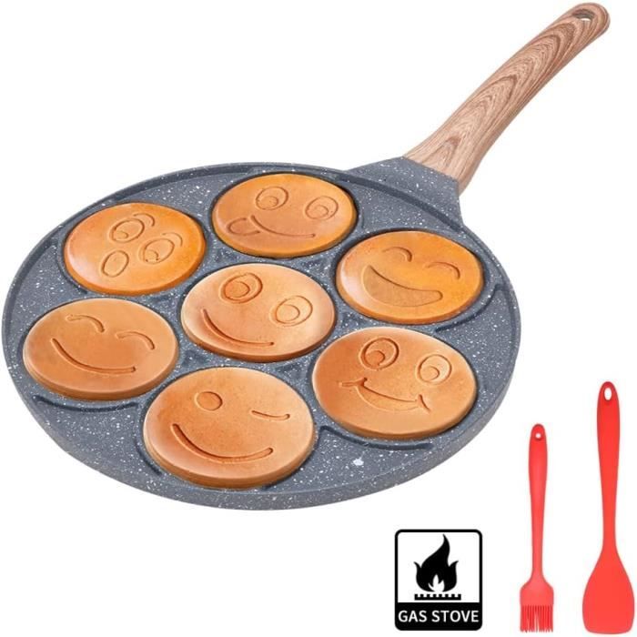 Poêle À Pancakes, Smiley Poêle À Crêpes Pour Enfants Antiadhésif Plat À ...