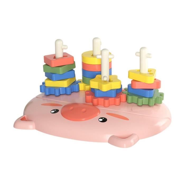 En plastique Pig Stacker Empilage Tri Bloc Formes Jeux Géométrique ...