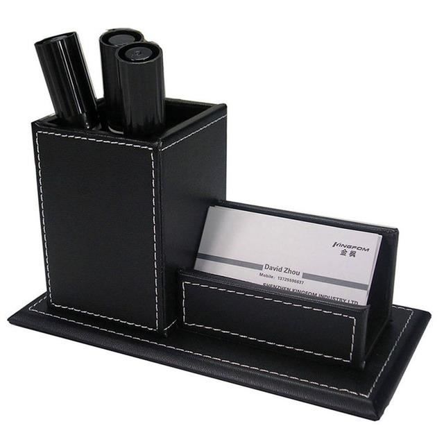 Porte-stylo,A016 black-China--Porte stylo en cuir PU, organisateur de ...