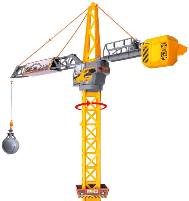 Grue télécommandée - DICKIE TOYS - Mighty Crane - 110 cm - Télécommande ...