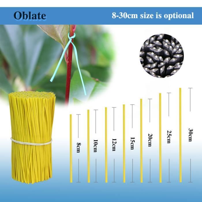 8 cm - 100pcs mixtes - Attaches De Câble De Jardinage Oblate, Fil De ...