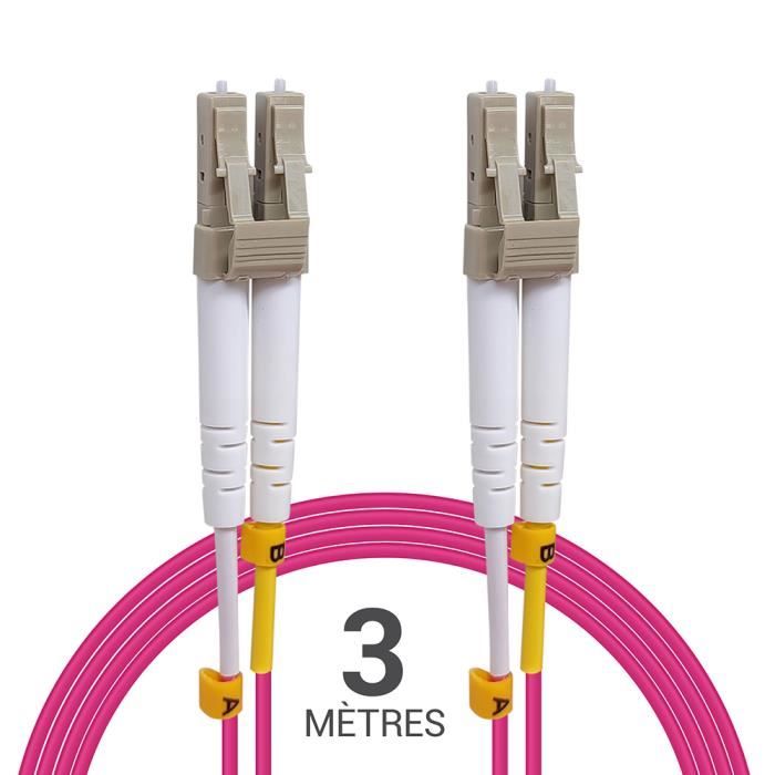 Câble Fibre Optique OM4 3 m WAYTYEX 34822 Jarretière Optique LC - LC ...