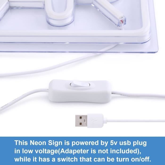 Panneau Lumineux Néon Ouvert - 3D - Alimenté Par Usb - Panneau D ...