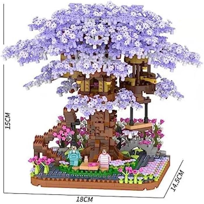 Sakura Arbre Maison Construire Bloc, 2200 Pièces Ensemble De ...
