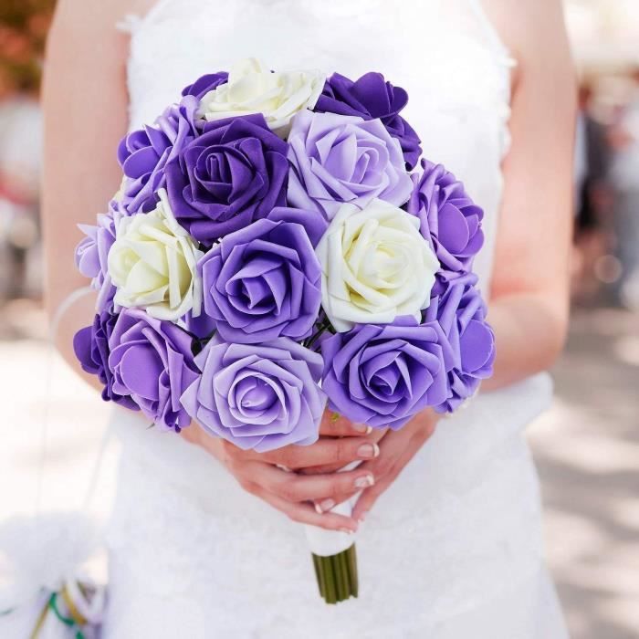 25 Pièces Rose Artificielle, Fleur Artificielle En Mousse Au Toucher ...