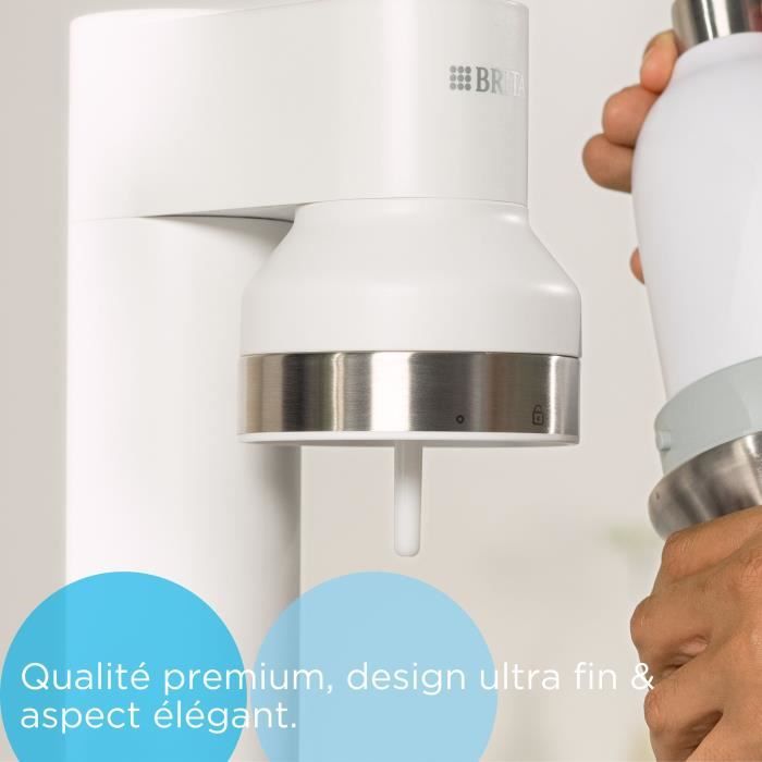 Machine à soda BRITA - SodaTRIO Blanche - 1 Bouteille 1L et 1 Cylindre ...