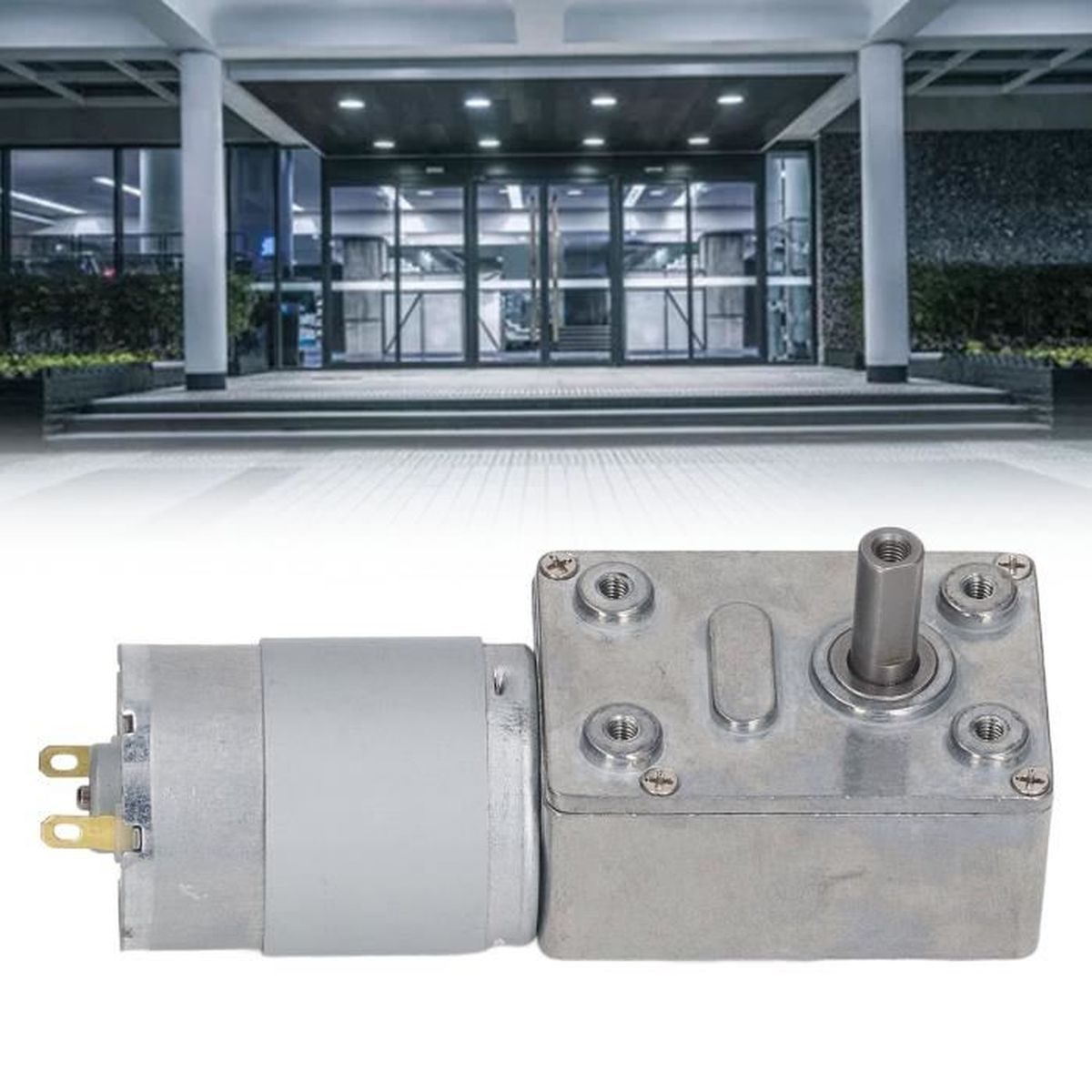 XIJ - Moteur à vis sans fin DC rectangulaire 60RPM Réducteur de vitesse ...
