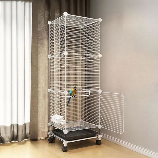 Grande Cage À Oiseaux, Cage À Perroquet En Métal Cage À Perruches Avec ...