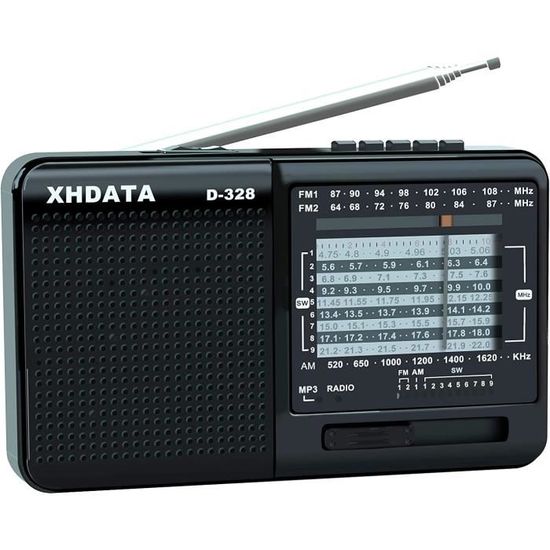 Poste Radio Portable - XHDATA - D-328 - FM AM SW - Lecteur MP3 ...
