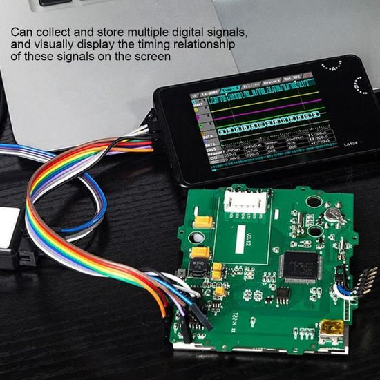 YID Analyseur logique Portable Digital Logic Analyzer, 4 Channel Lcd Tft Display Logic Analyzer ...