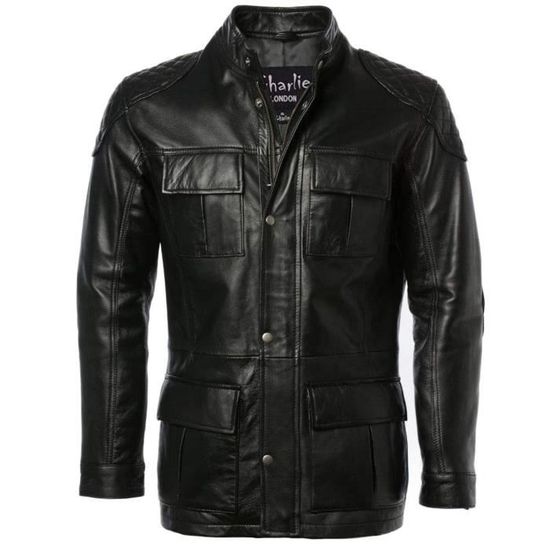 Blouson Perfecto Bomber JUZ82 Veste de course en cuir noir - veste ...