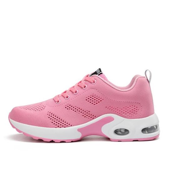Basket Femme Chaussures Mesh Run Feminine Respirante Chaussure Rose ...
