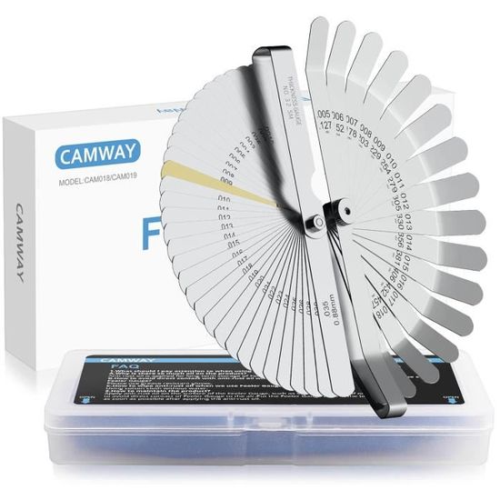 Jauge D'Épaisseur Feeler Gauge Jeu De Cale Mecanique 32Pcs + Jauge D ...