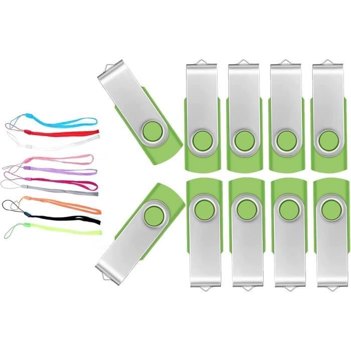 2 Go Cle USB Lot de 10 Disque Flash USB - Clef USB 2Go 10 Pièce Rotatif ...