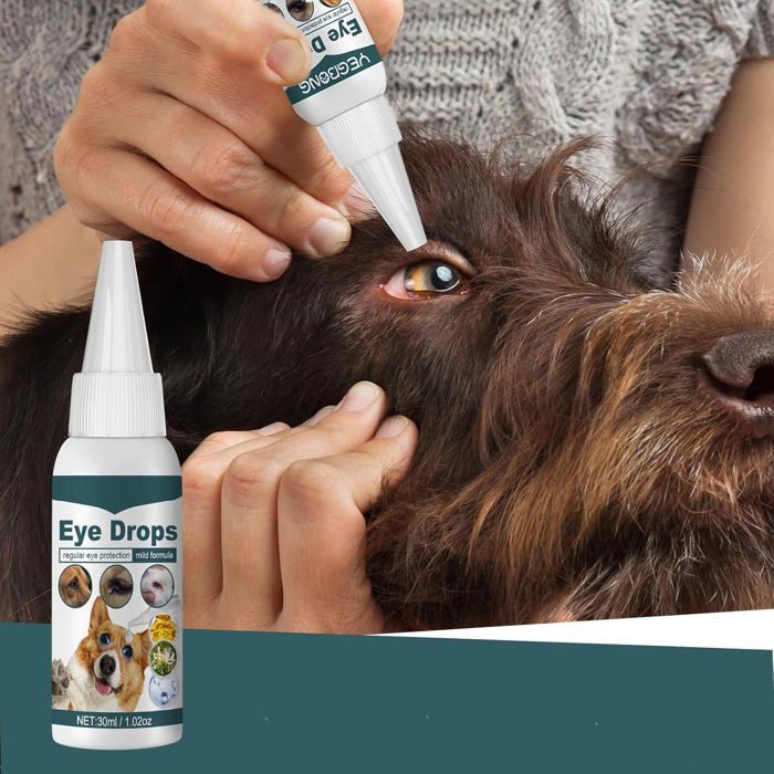 Pet Eye Drops/Dog Eye Cleaner/Removing Eye Stains & Relieving Dryness ...