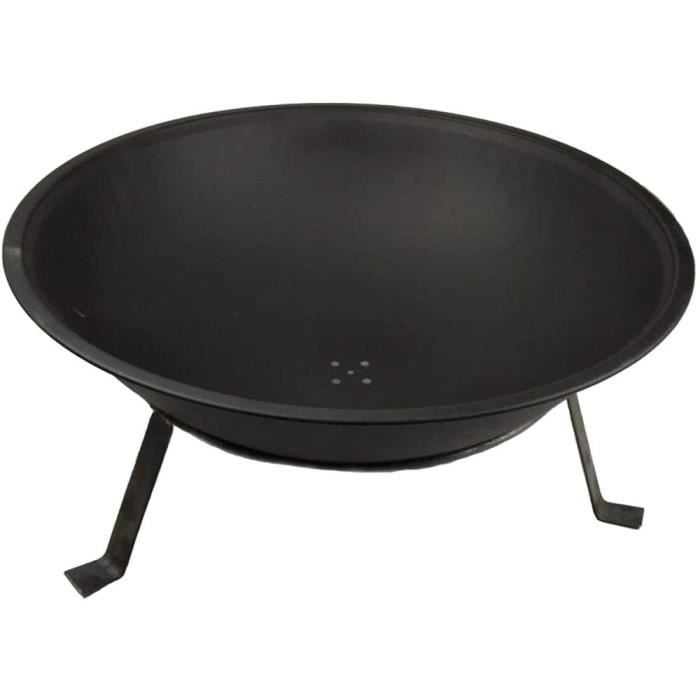 Brasero CDFCB Grand Pit de feu Noir Fonte Chauffeuse Brasier ...