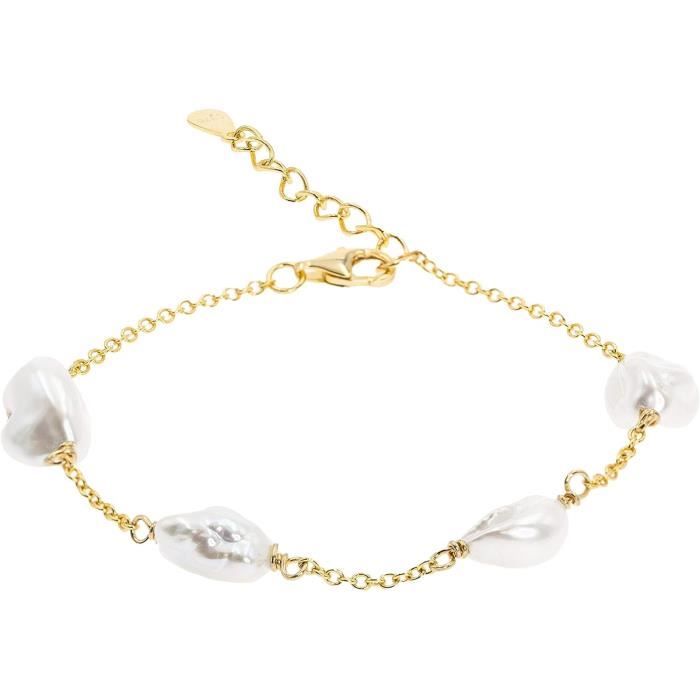 Bracelet En Forme De Perle De Culture D'Eau Douce Baroque Keshi ...