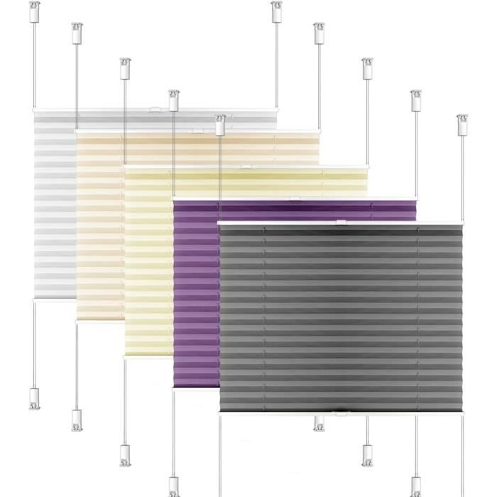 Stores Plissés Polyester Store Plissé Sans Perçage Pour Fenêtre Store ...